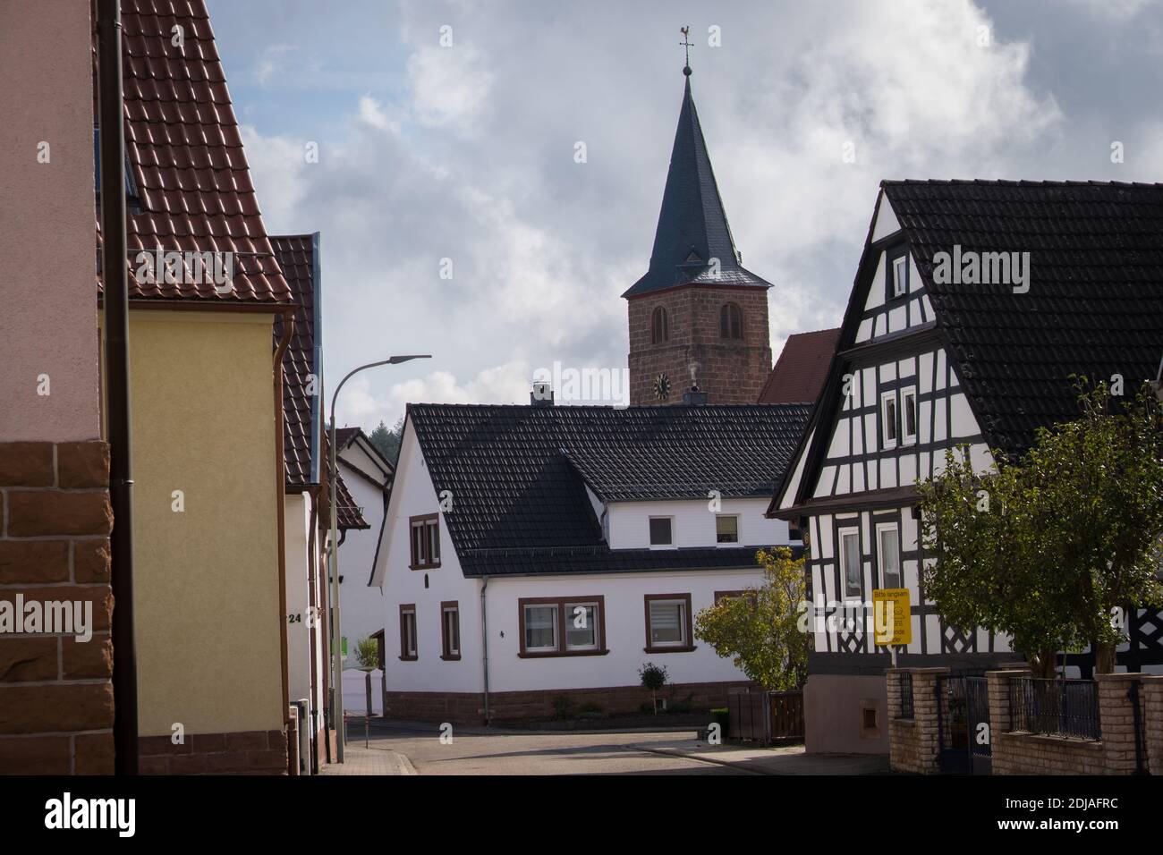 Picturesque church in Fischbach bei Dahn, Germany Stock Photo - Alamy