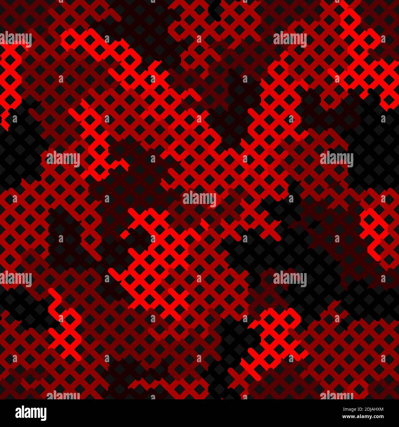 Red Camouflage Seamless Pattern. Glowing Color Seamless Camouflage Net ...