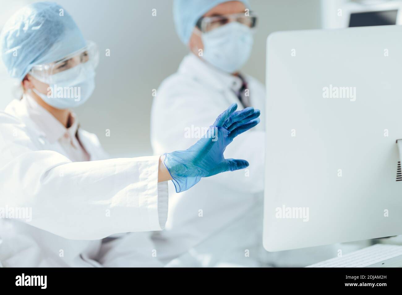 employees of the scientific laboratory work in the laboratory Stock ...