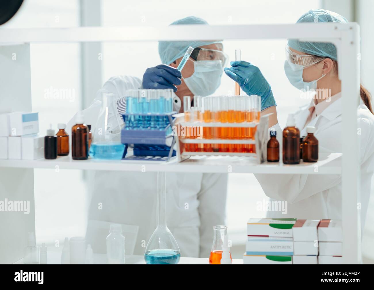 close up. laboratory scientists testing blood in the laboratory Stock ...