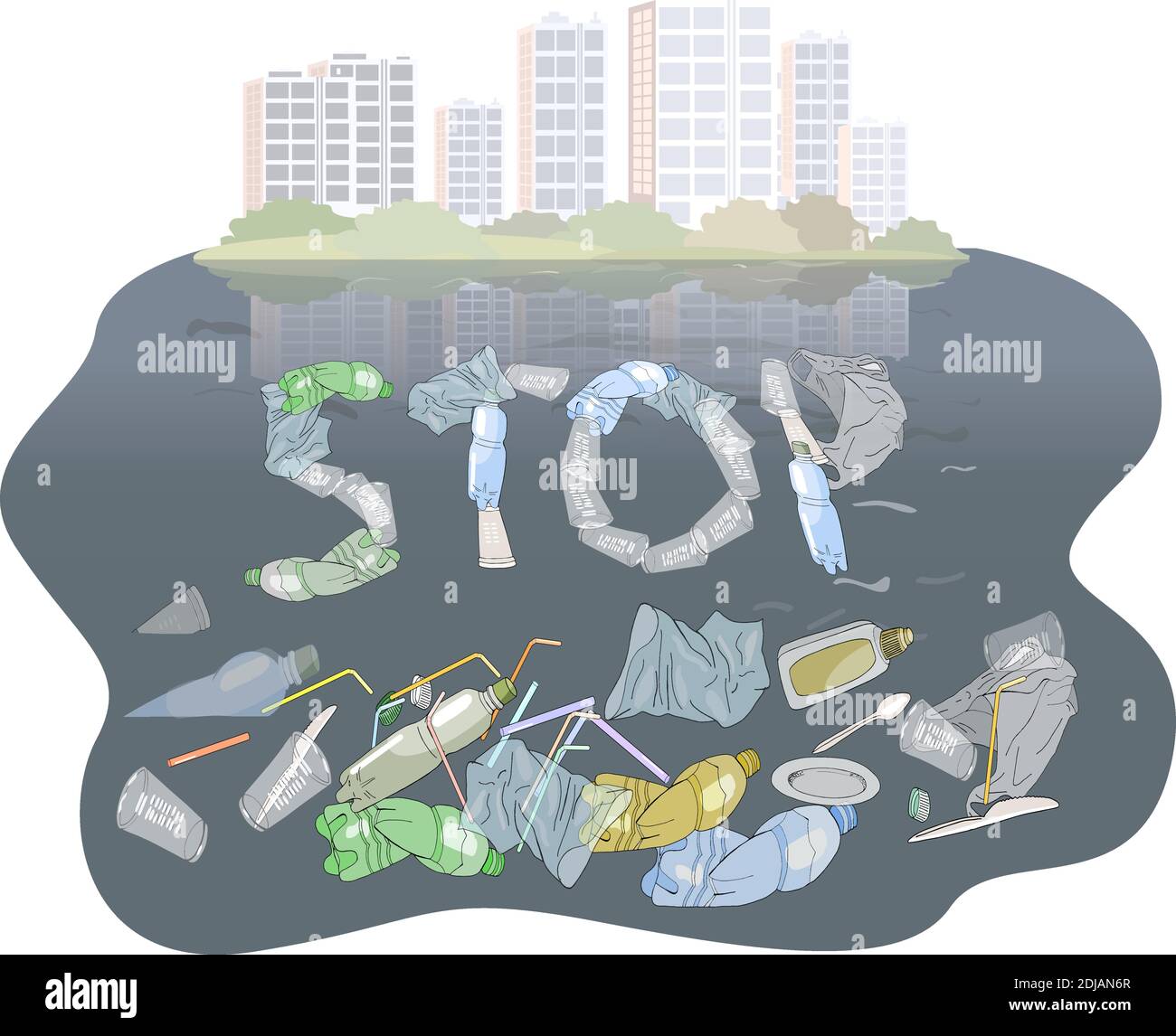 Debris beach Stock Vector Images - Alamy