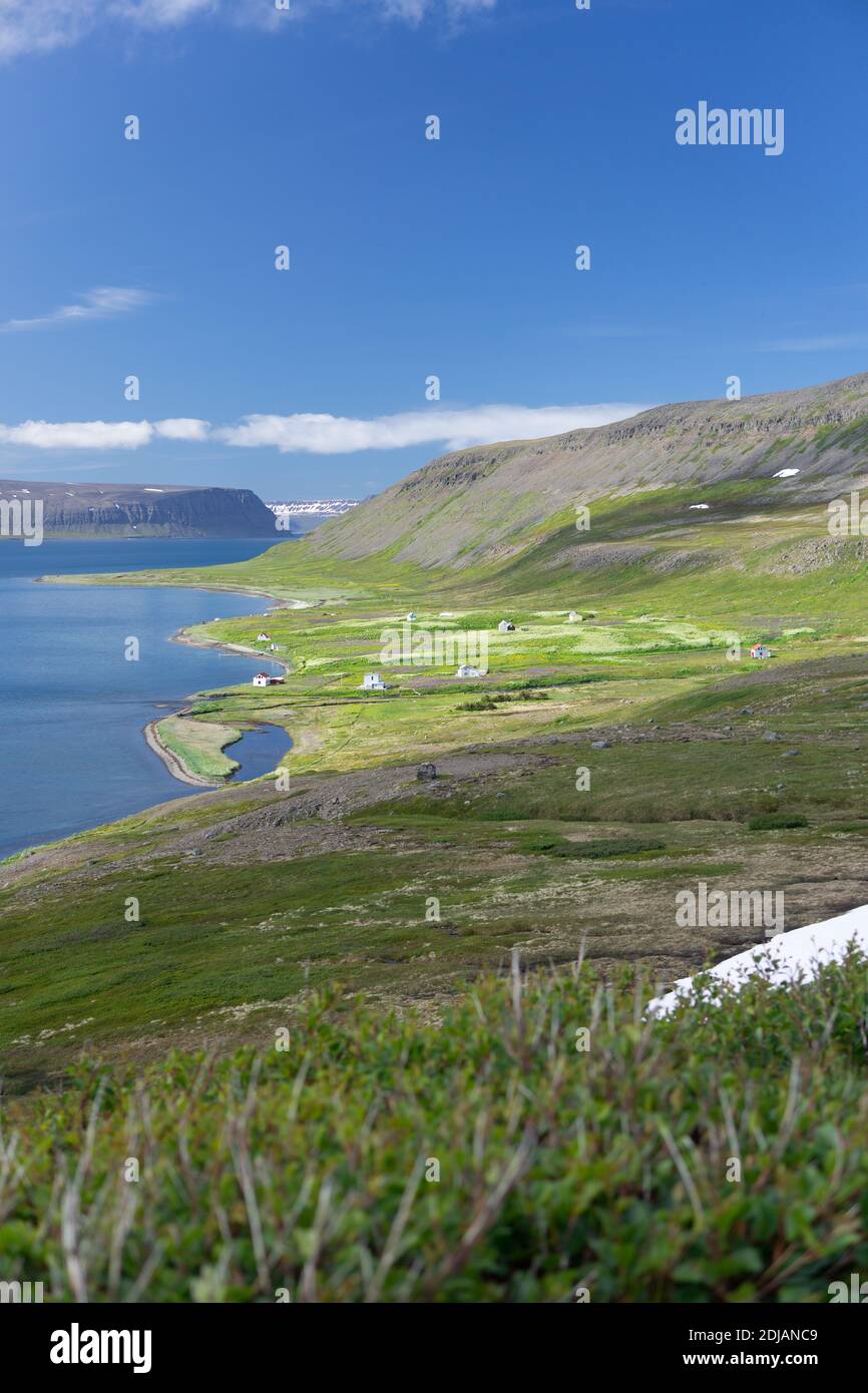 Hesteyri, the most populous village in Hornstrandir nature reserve ...
