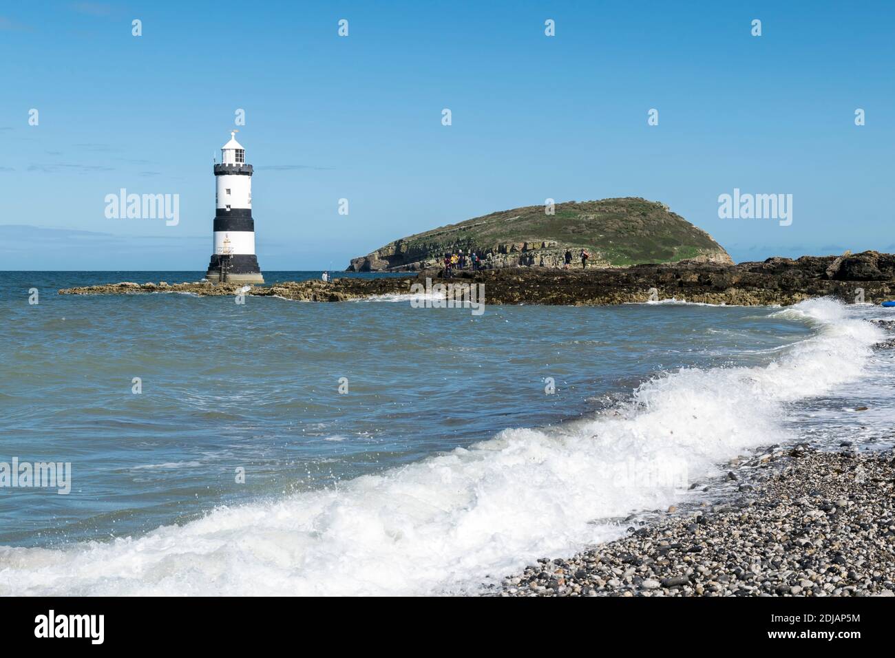 Penmon lighthouse Trwyn Du on the Isle of Anglesey Sir Ynys Mon North Wales UK Stock Photo - Alamy