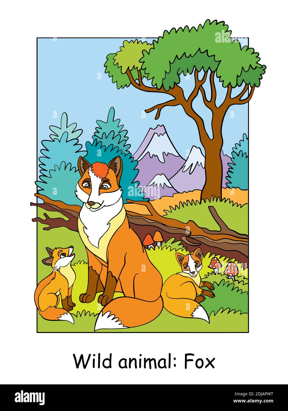 Cute fox cubs Stock Vector Images - Alamy