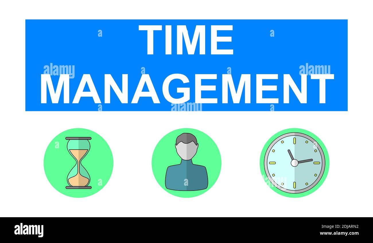 Illustration of a time management concept Stock Photo - Alamy