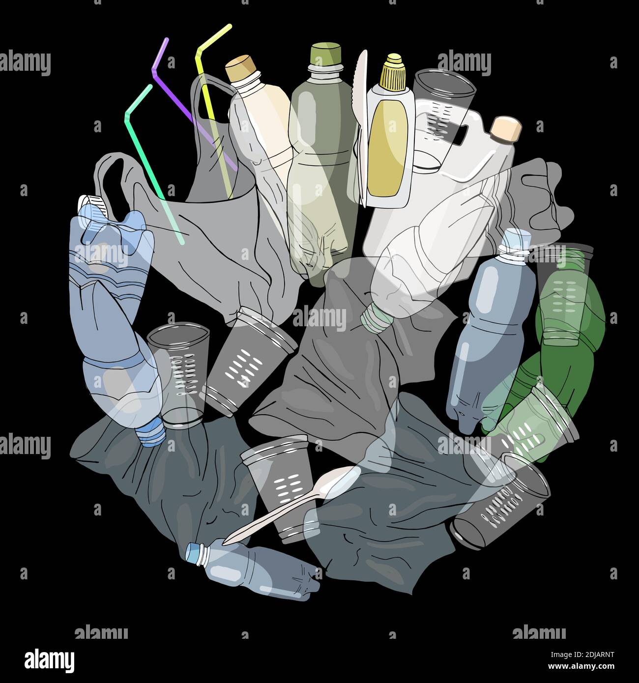 Waste, packaging, litter Stock Vector Images - Alamy