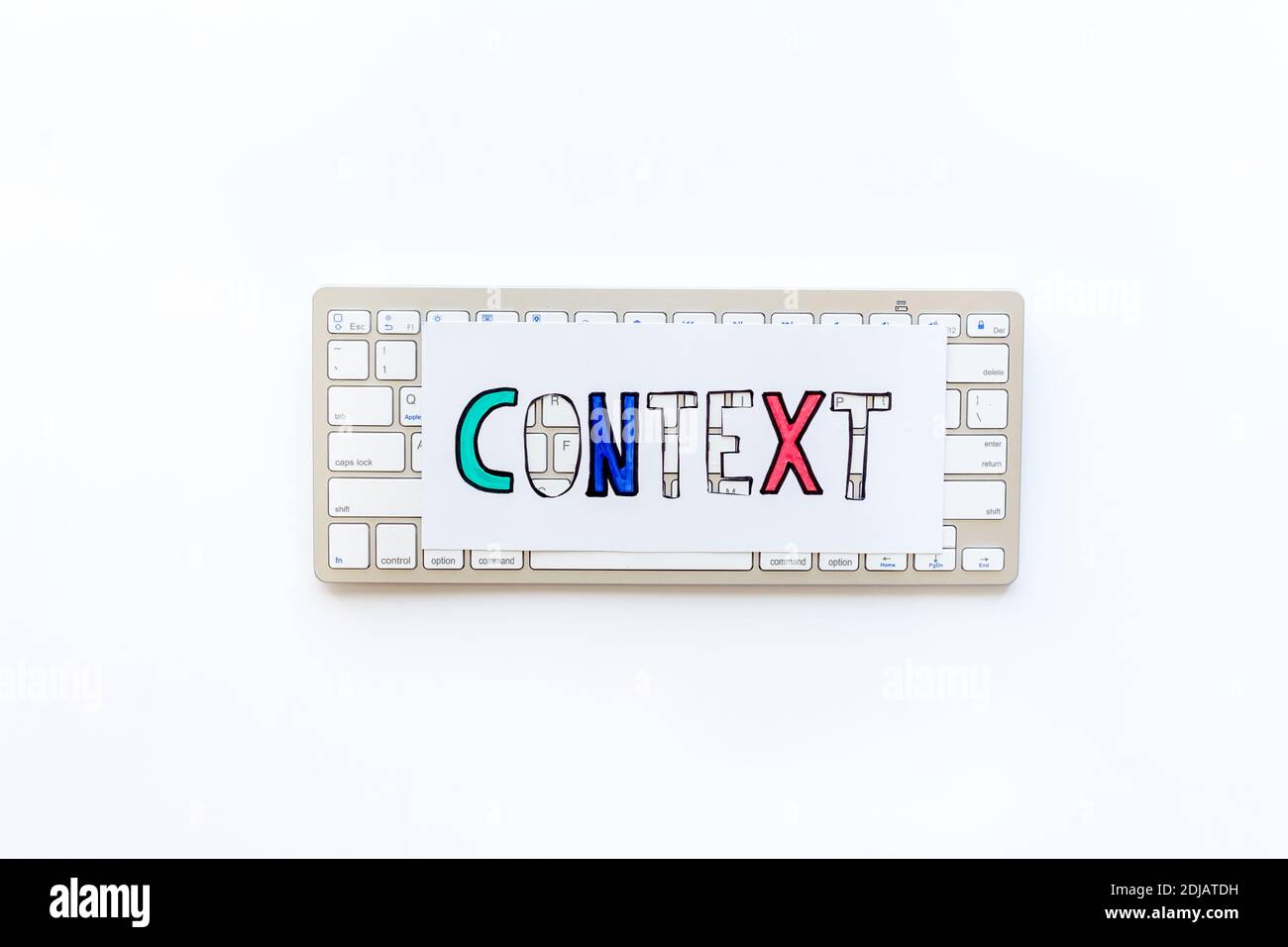 Context online advertising concept. Word Context on the keyboard, top ...