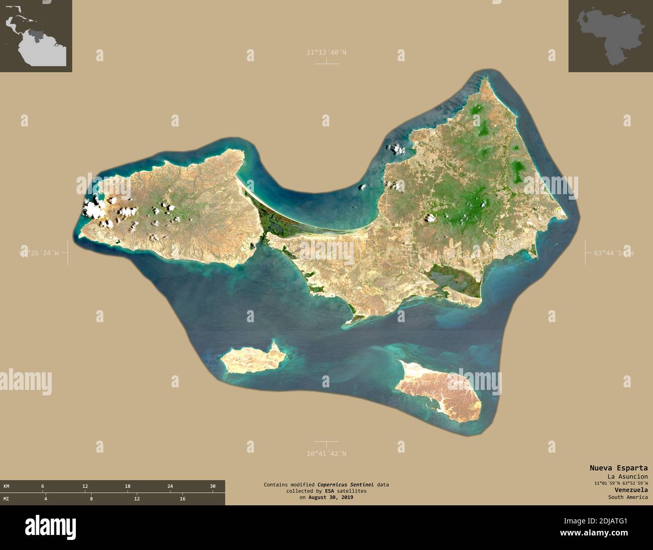 Nueva esparta outline map hi-res stock photography and images - Alamy