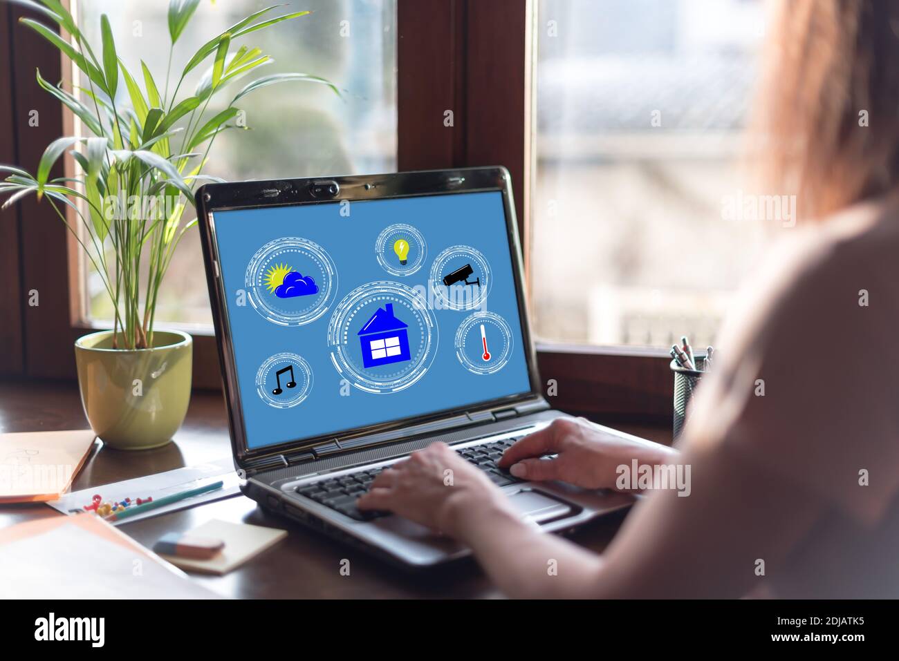 Laptop screen displaying automation hi-res stock photography and images ...