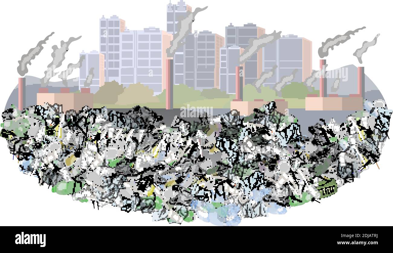 Air pollution rubbish waste Stock Vector Images - Alamy