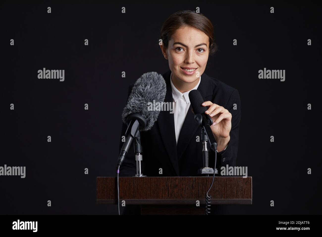 Young female executive speaking conference hi-res stock photography and ...