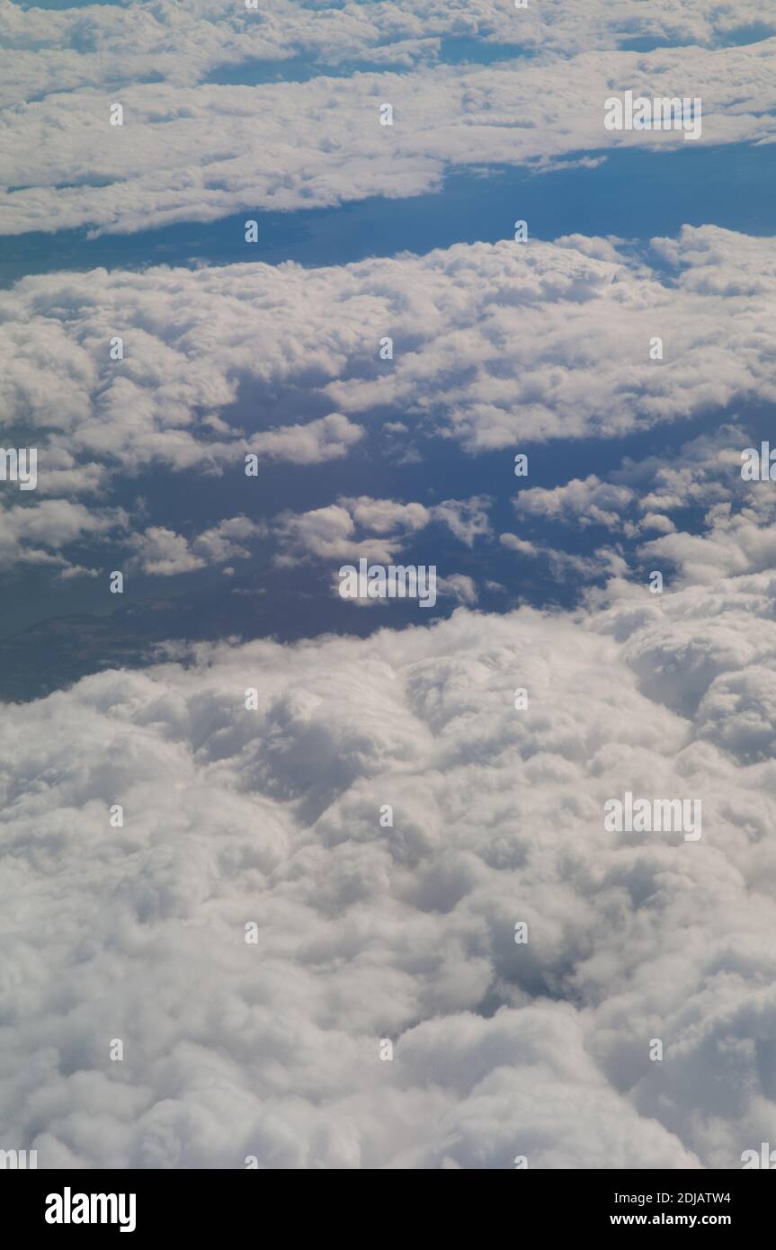 Cloudscape view from an airplane on the turkish territory. Turkey Stock ...