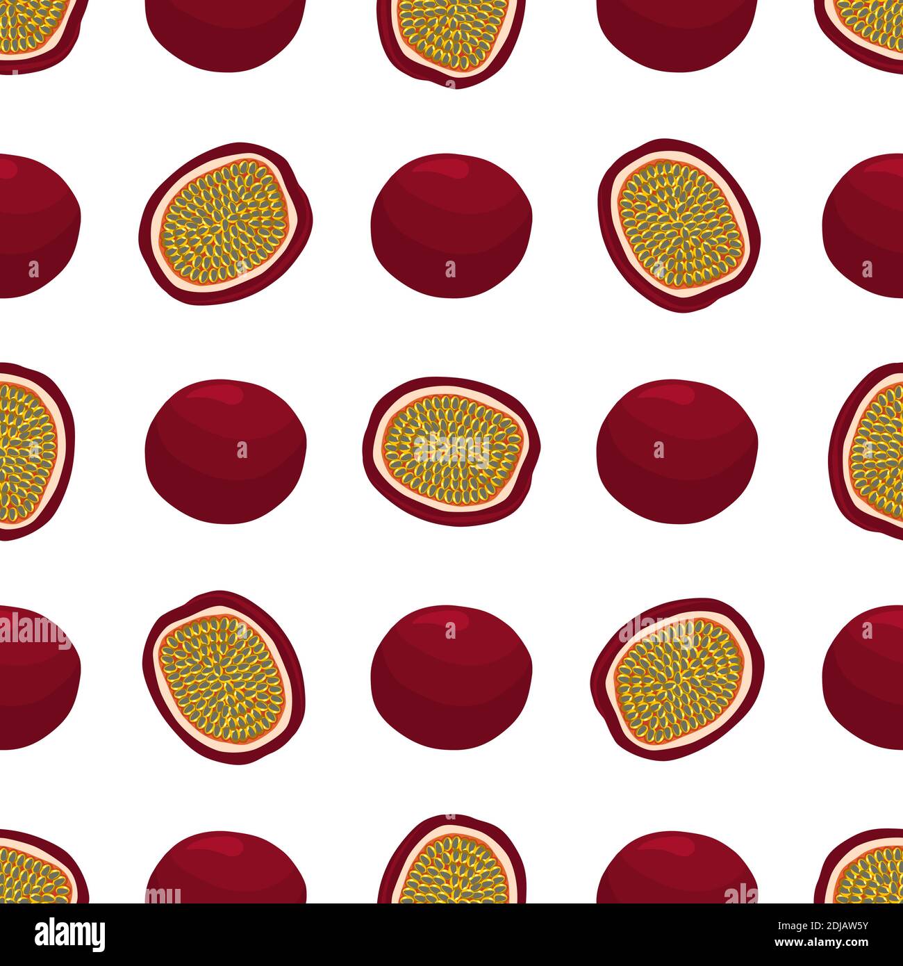 Illustration on theme big colored seamless passion fruit, bright ...