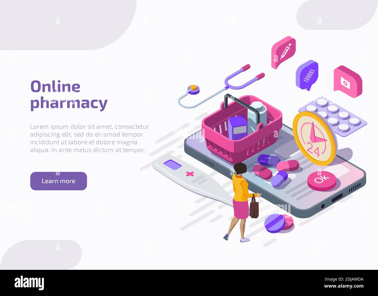 Pharmacy online store banner Stock Vector Images - Alamy