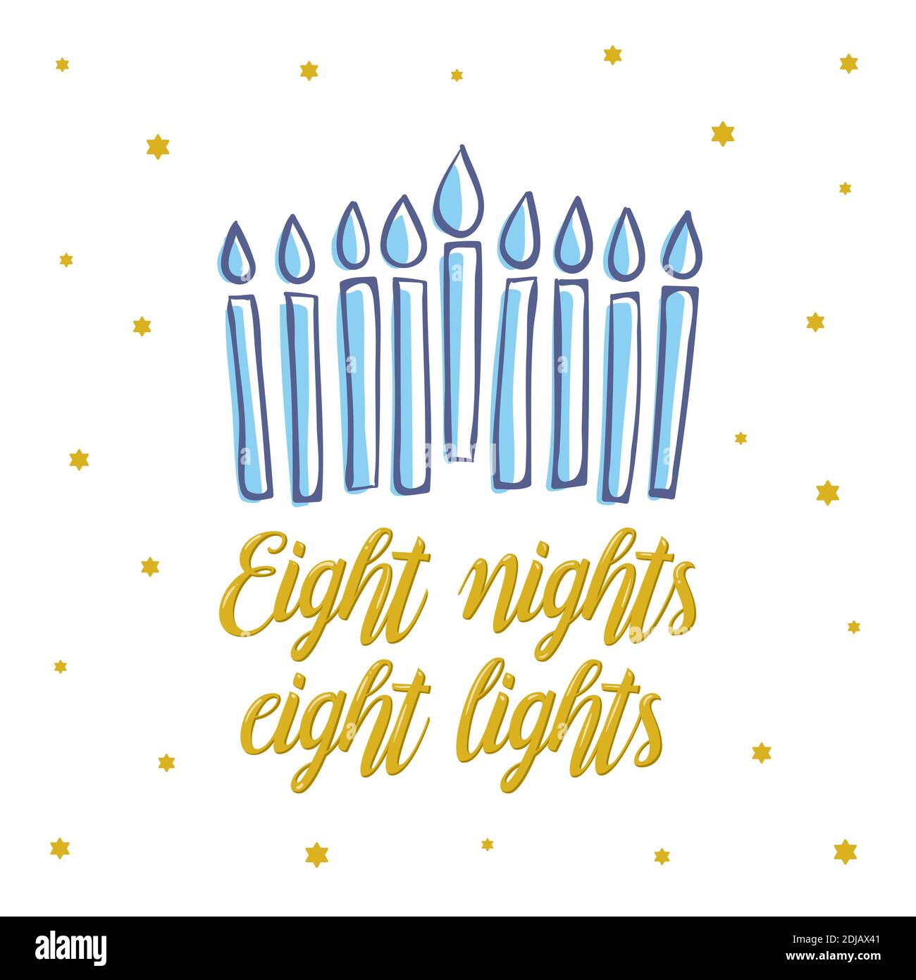 Hanukkah card design golden Cut Out Stock Images & Pictures - Alamy