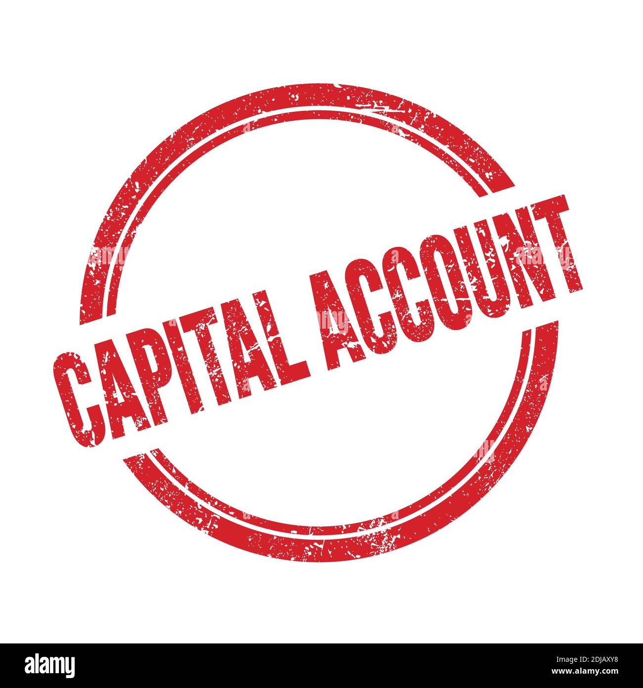 CAPITAL ACCOUNT text written on red grungy vintage round stamp Stock ...