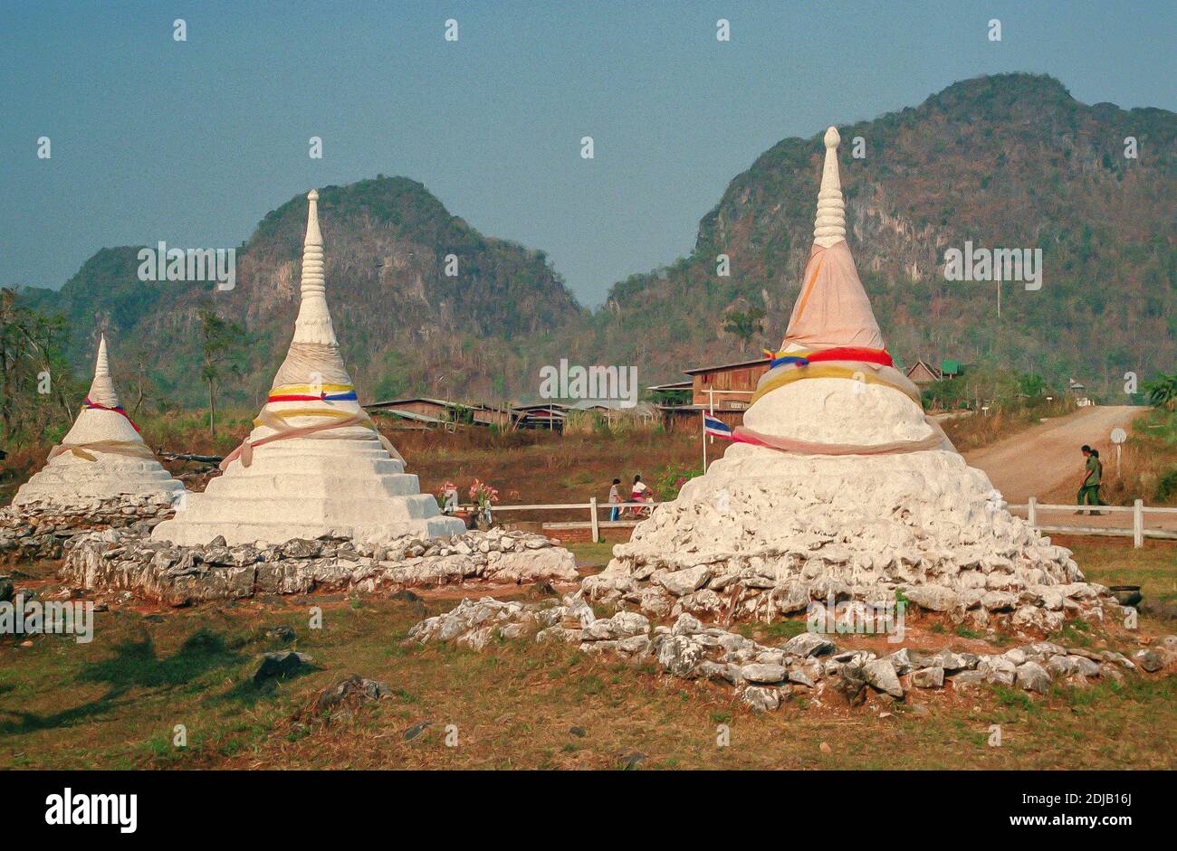 Three Pagodas Pass in the Tenasserim Hills on the Burmese border ...