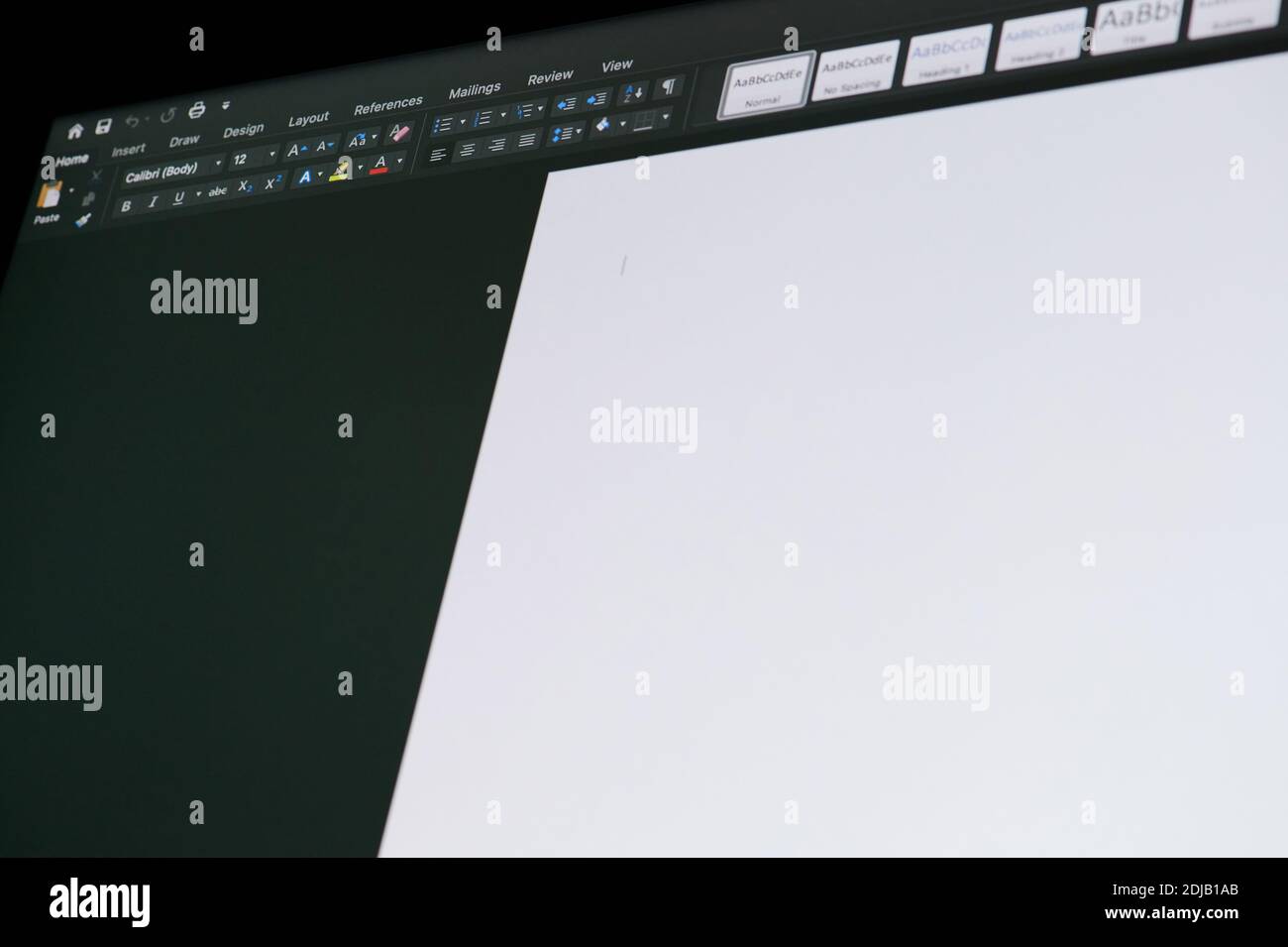 New york, USA - December 14, 2020: Blank microsoft word office document ...