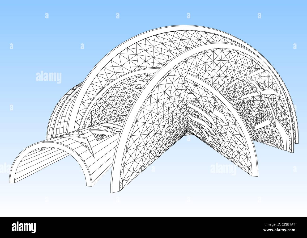 architecture vector background. abstract building against a blue sky ...