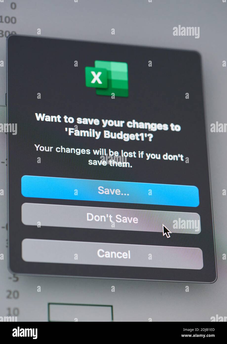New york, USA - December 14, 2020: Saving microsoft excel office ...