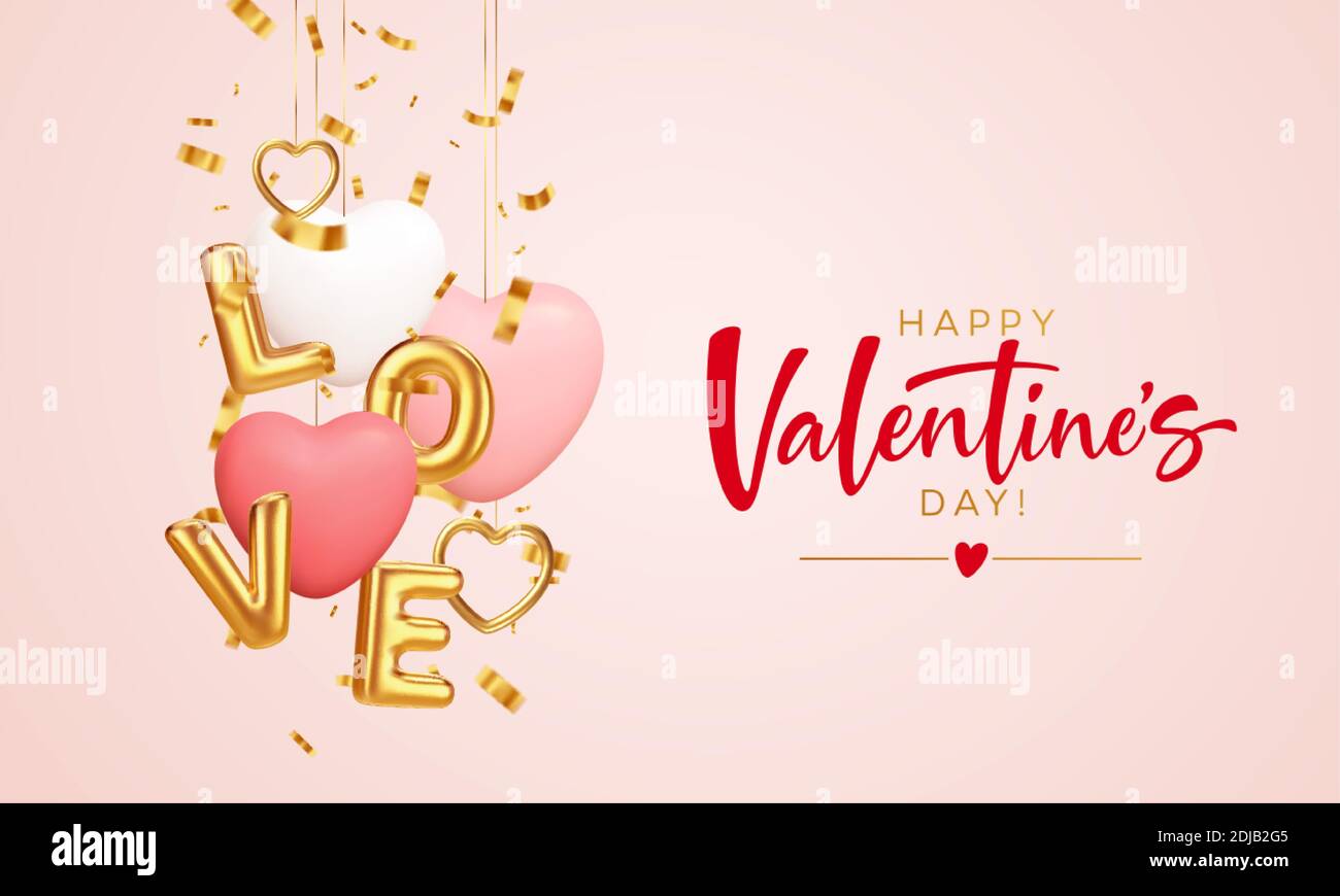 Pink podium balloons heart Stock Vector Images - Alamy