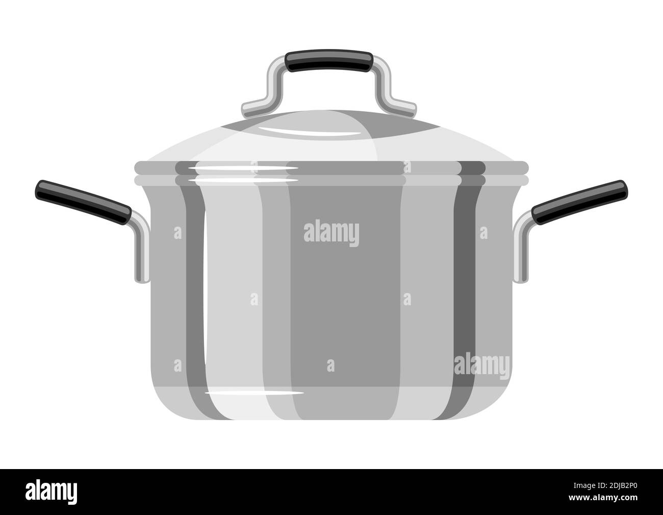 Illustration of steel cooking pan Stock Vector Image & Art - Alamy