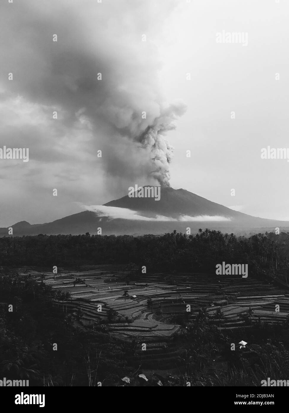 Active Volcano In Indonesia Stock Photo - Alamy