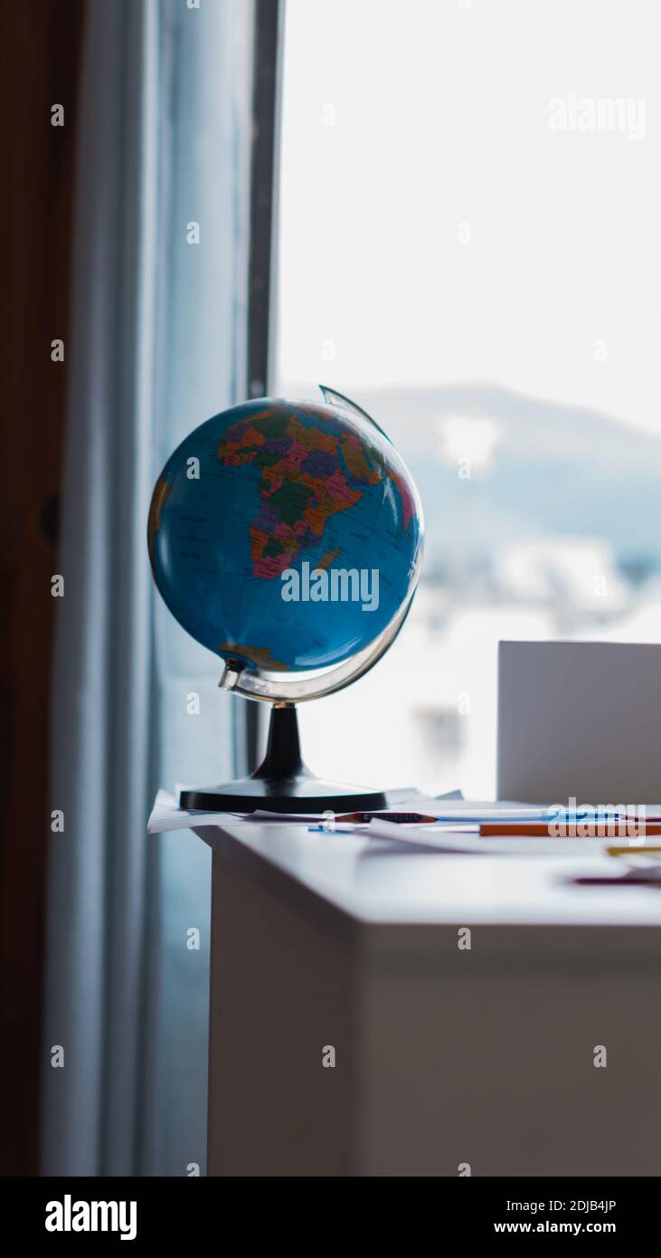 A vertical shot of educational supplements for a child's education ...