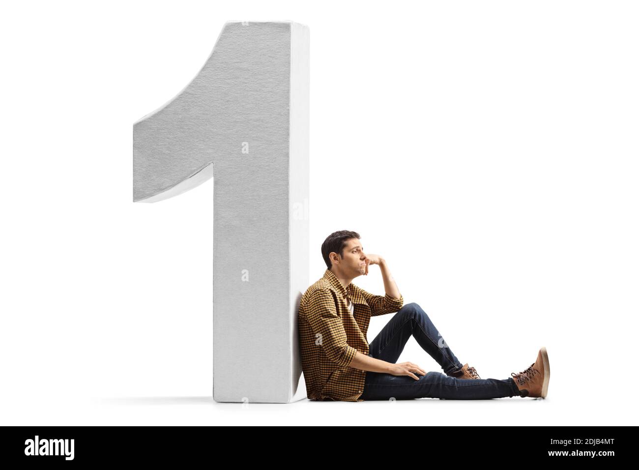 Man alone with his thoughts Cut Out Stock Images & Pictures - Alamy