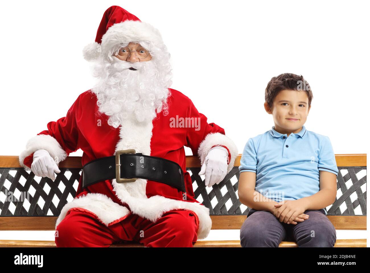 Santa claus sitting on a bench hi-res stock photography and images - Alamy