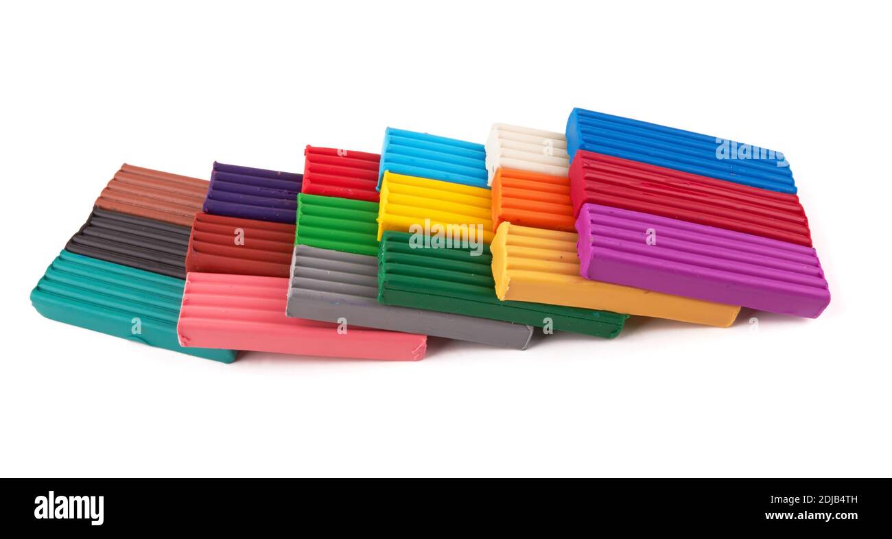 Plasticine isolated on a white background Stock Photo - Alamy