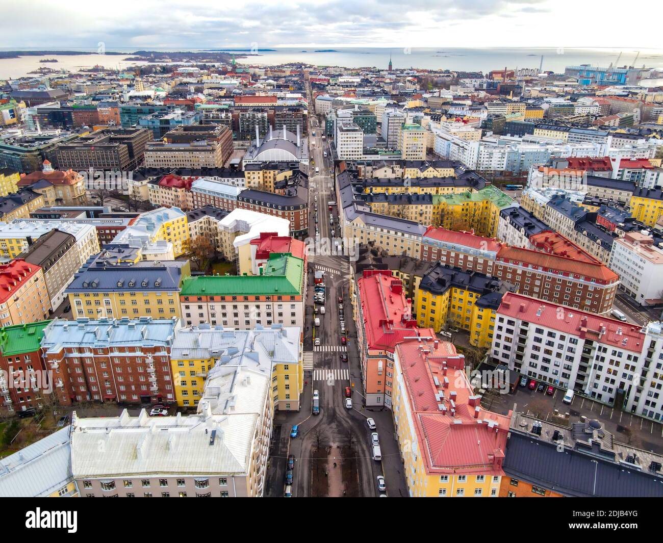 Aerial View of Helsinki City Center, Finland Stock Photo - Alamy
