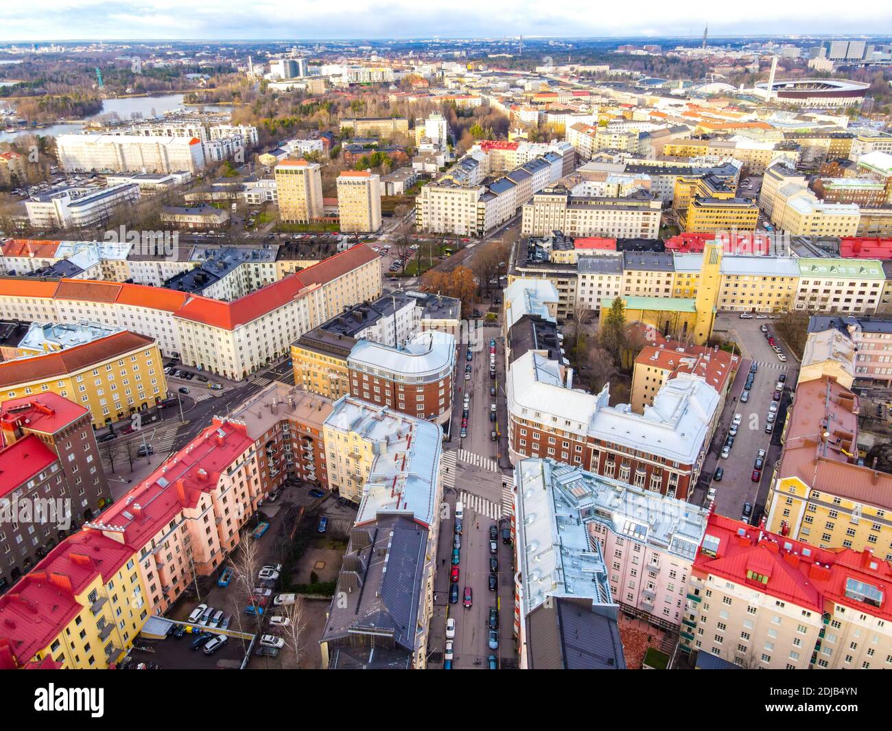 Aerial View of Helsinki City Center, Finland Stock Photo - Alamy