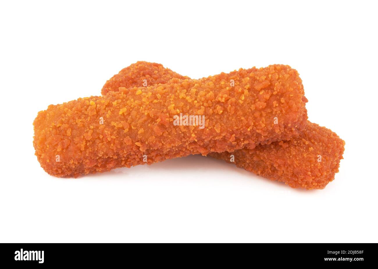 Fish fingers sticks isolated on white background Stock Photo - Alamy