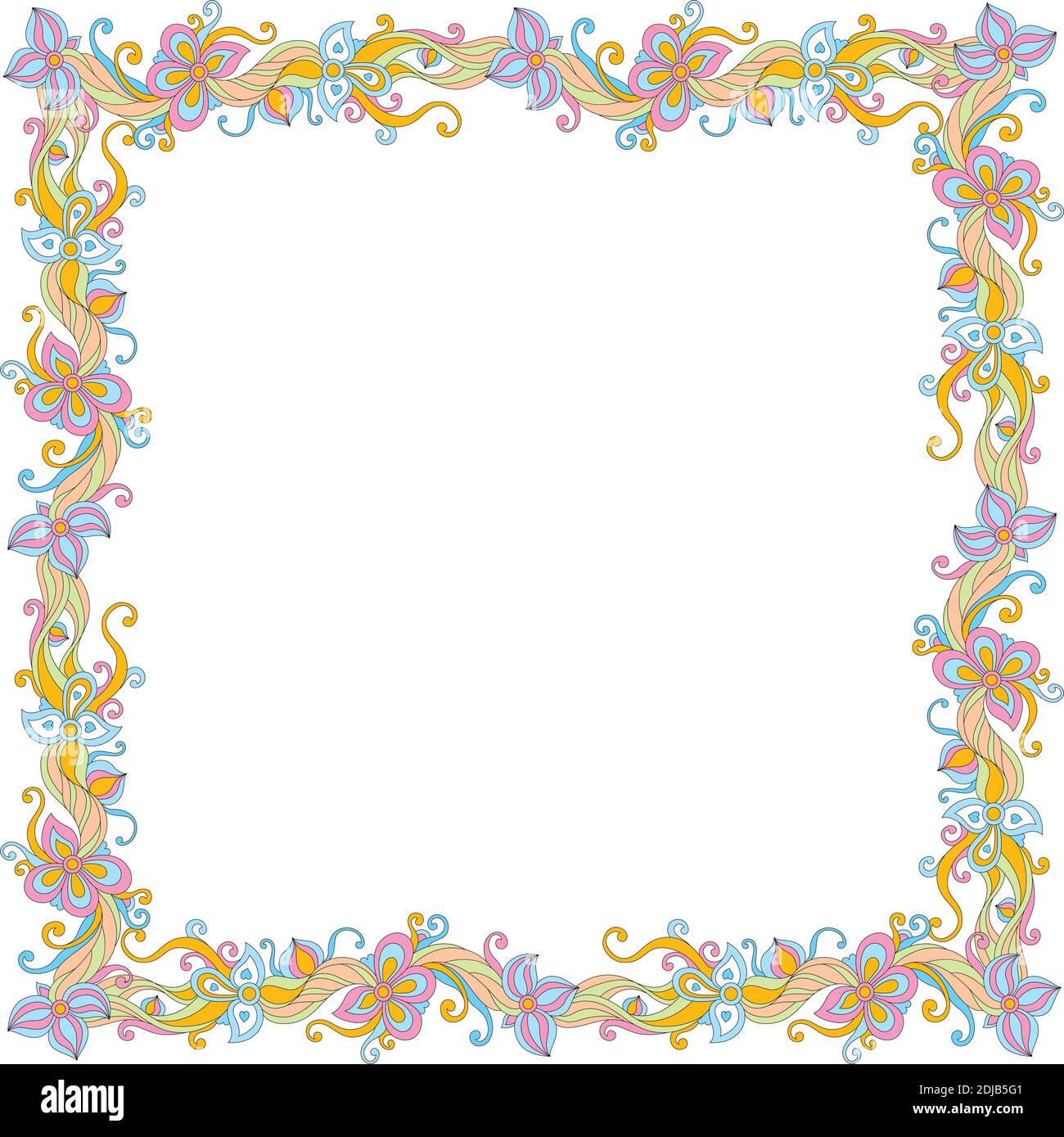 Square plant frame Stock Vector Images - Alamy