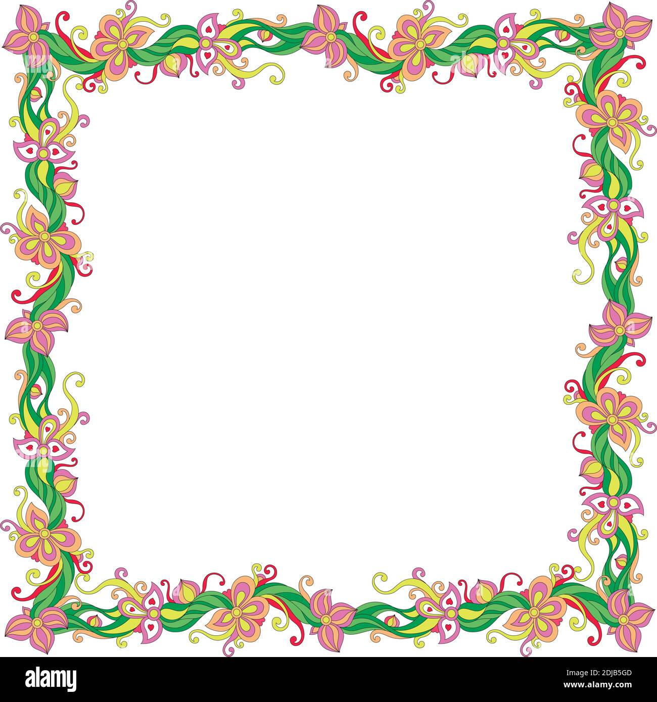 Square plant frame Stock Vector Images - Alamy