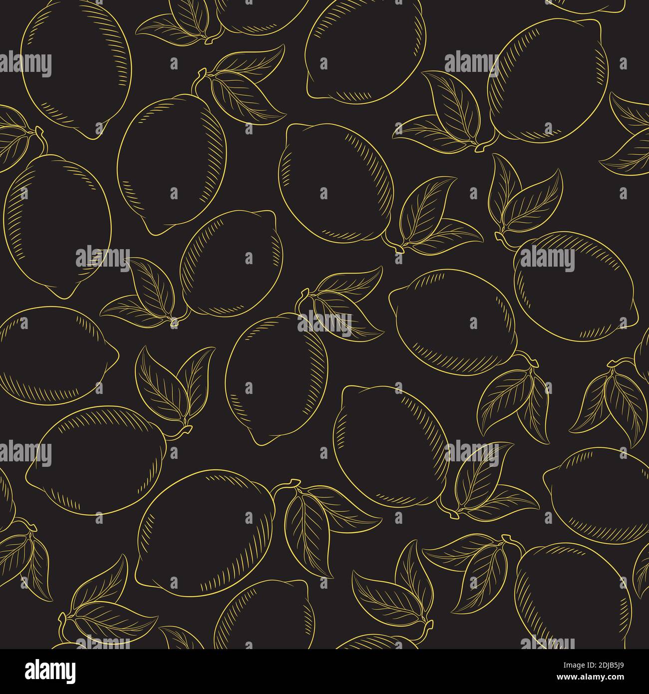 Lemon vector on black Stock Vector Images - Alamy