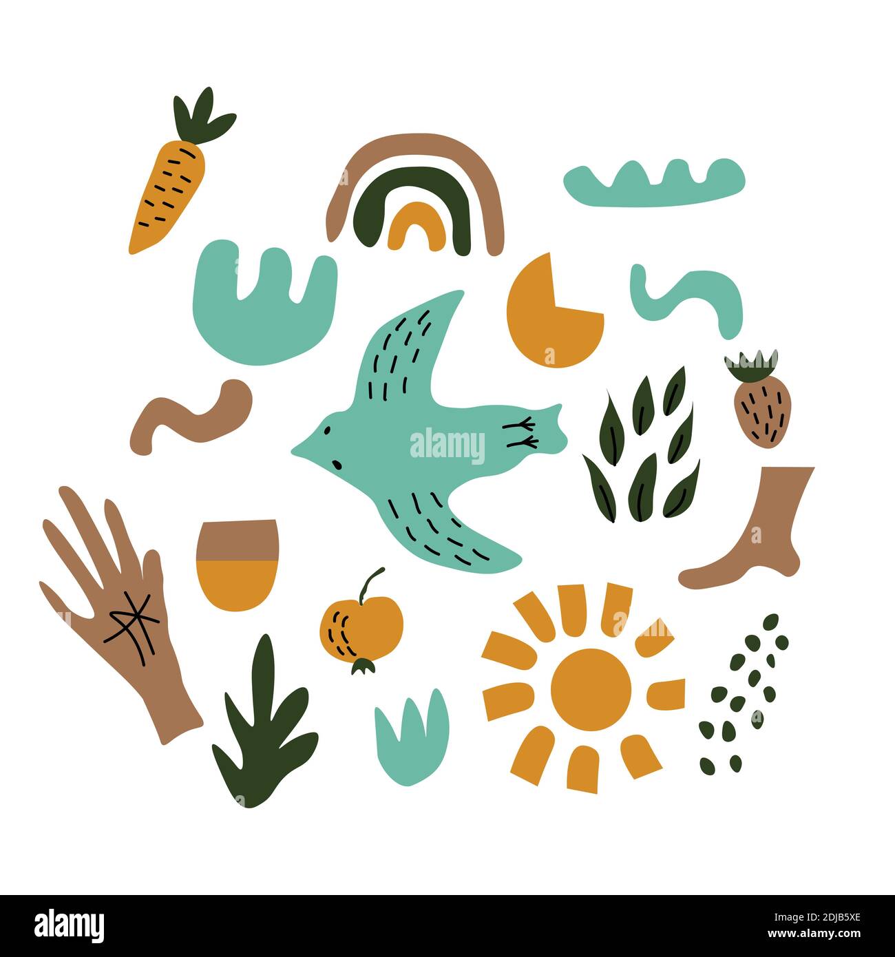 Freehand isolated elements vector collection Stock Vector Image & Art ...