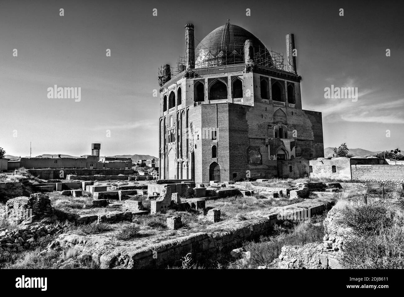 Dome of Soltaniyeh, Oljeitu mausoleum, Zanjan, Iran. One of Unesco ...