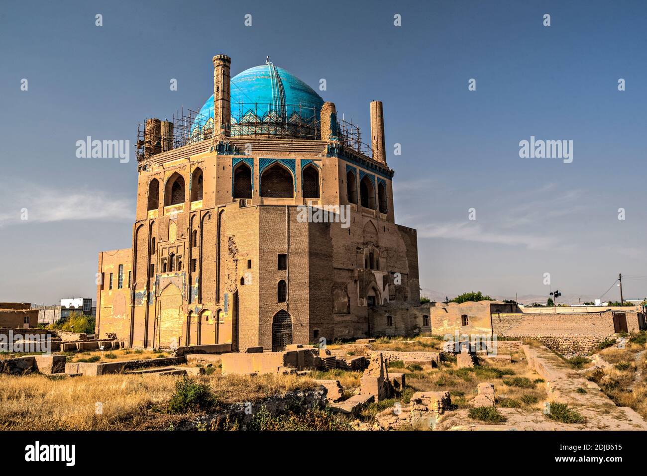 Dome of Soltaniyeh, Oljeitu mausoleum, Zanjan, Iran. One of Unesco ...