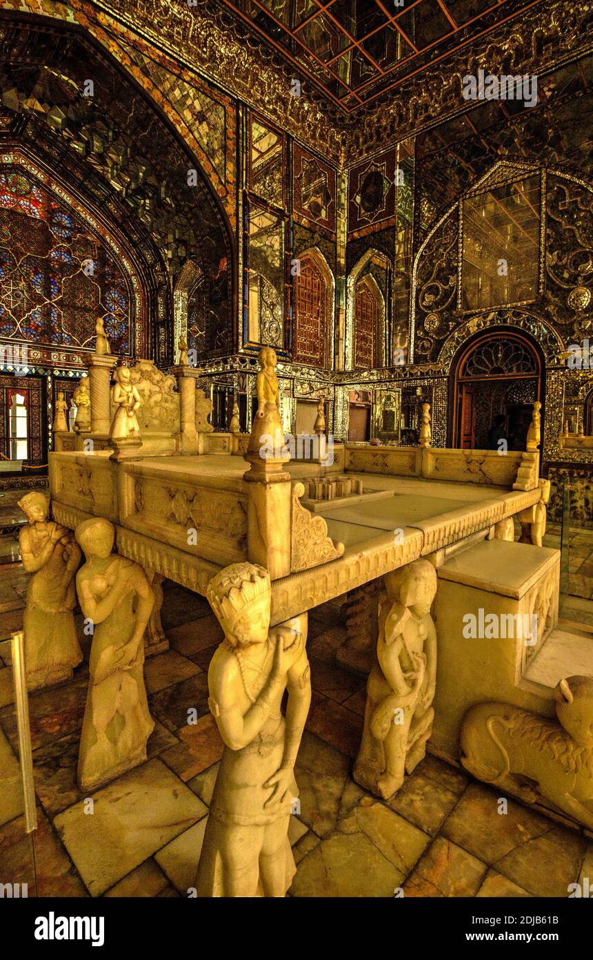 Marble Throne (Takht e Marmar), Golestan Palace, Tehran, Iran Stock ...