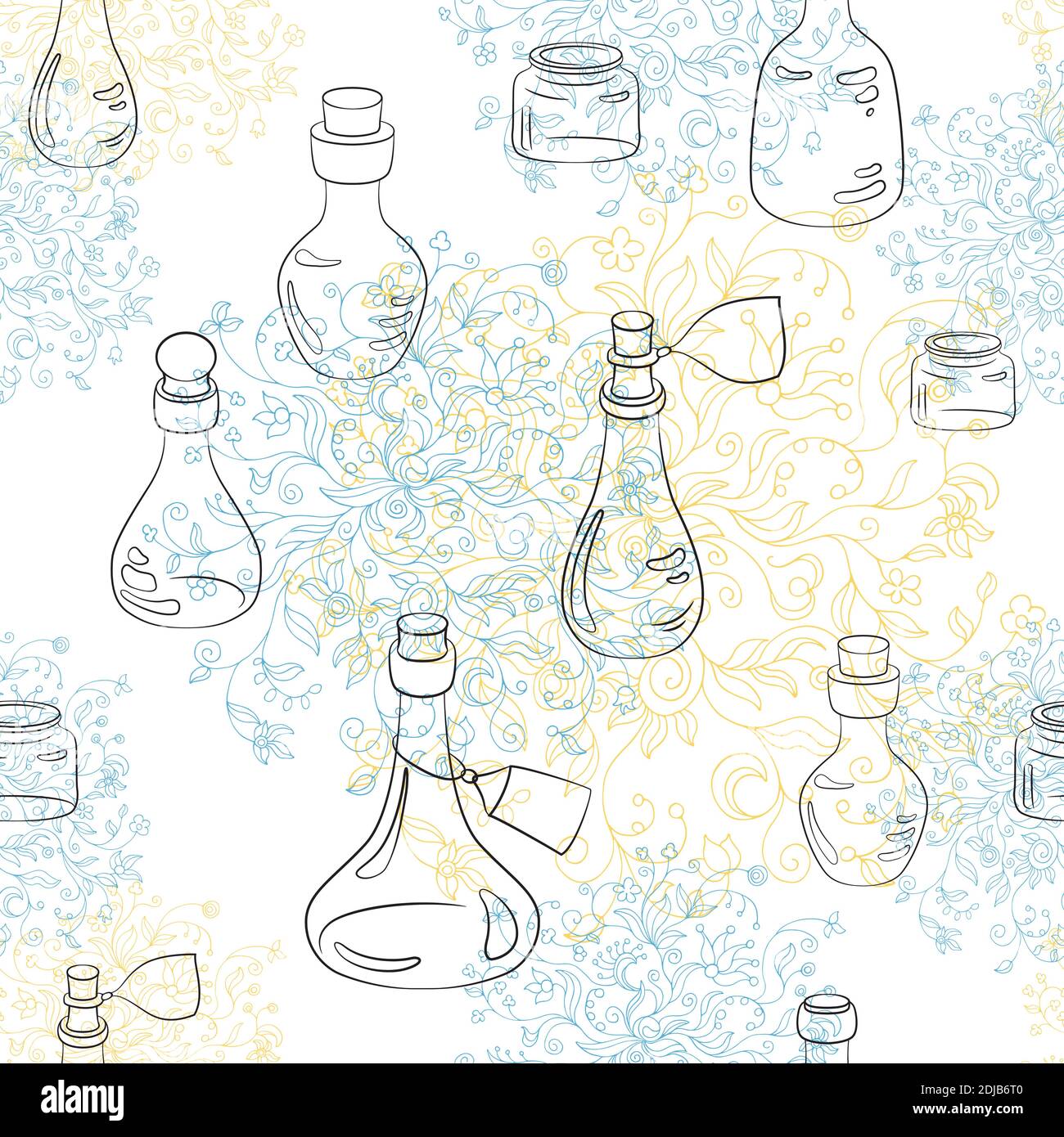 Jars seamless pattern on a white background Stock Vector Image & Art ...