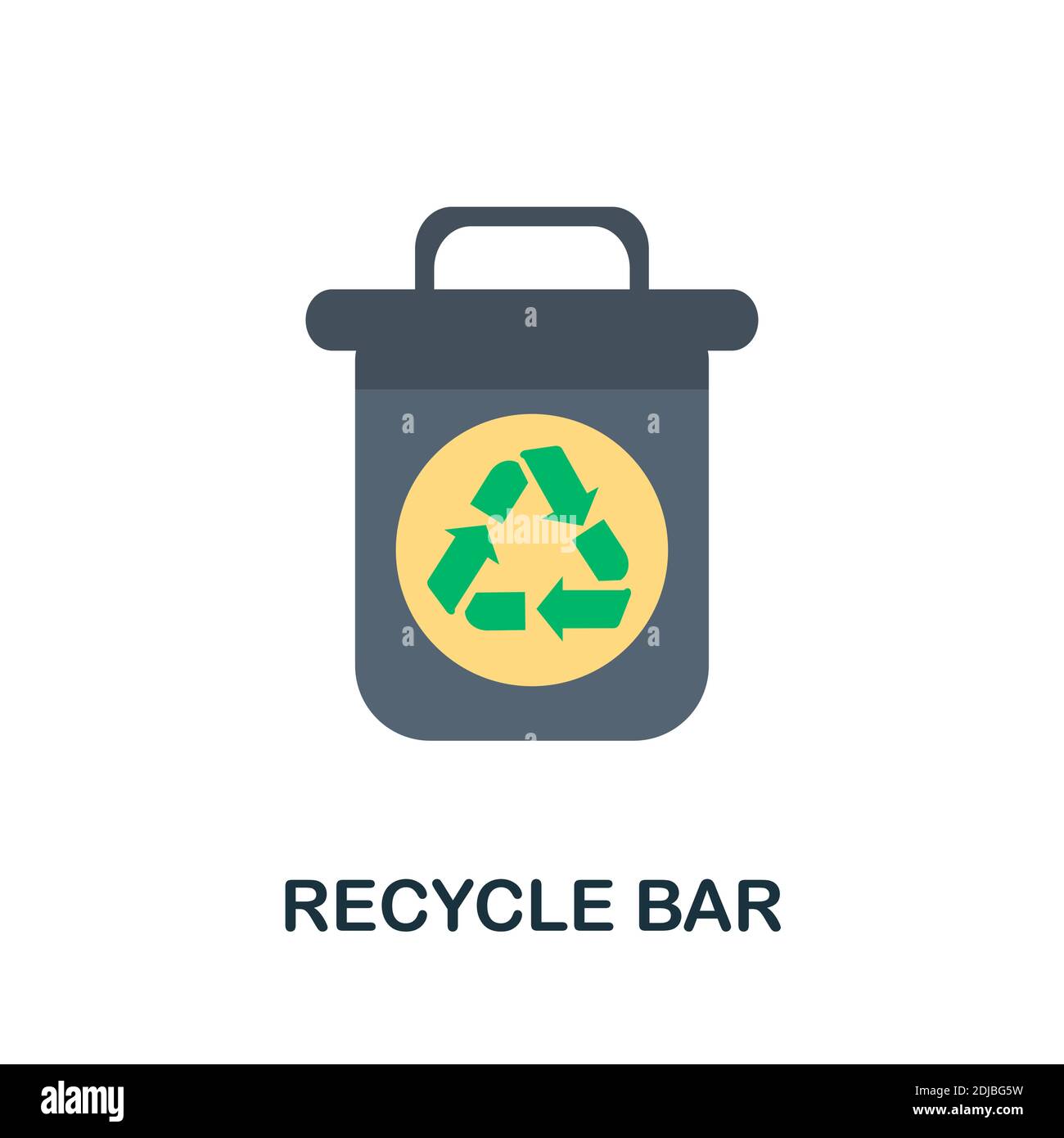 Recycle Bar flat icon. Simple element from save the world collection ...