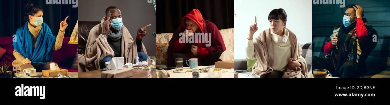 Sick people collage hi-res stock photography and images - Alamy