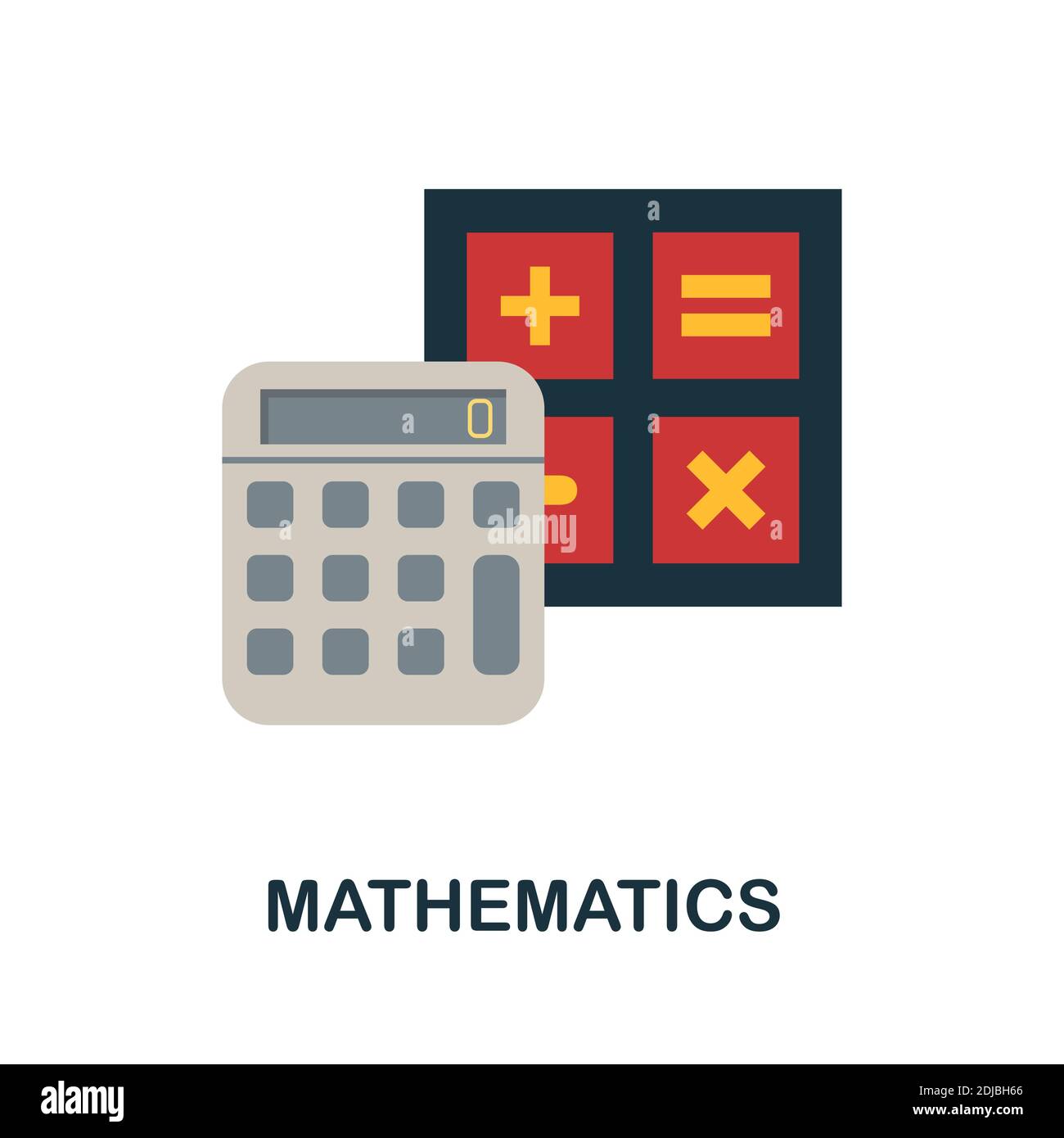 Mathematics flat icon. Color simple element from stem education ...