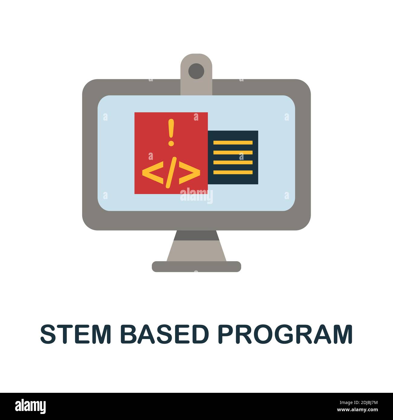 Stem Based Program flat icon. Color simple element from stem education ...