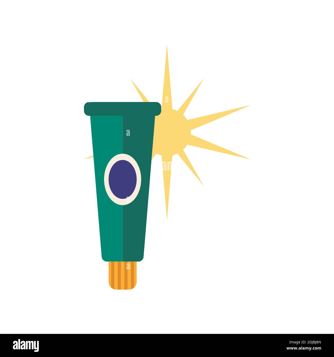 Sunscreen flat icon. Color simple element from summer tourism ...