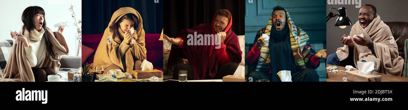 Sick people collage hi-res stock photography and images - Alamy