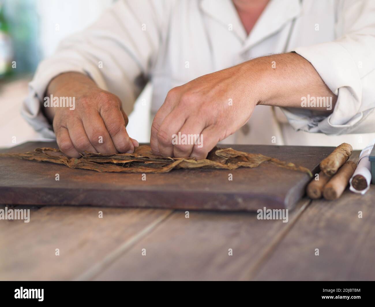 Cigar making table hi-res stock photography and images - Alamy