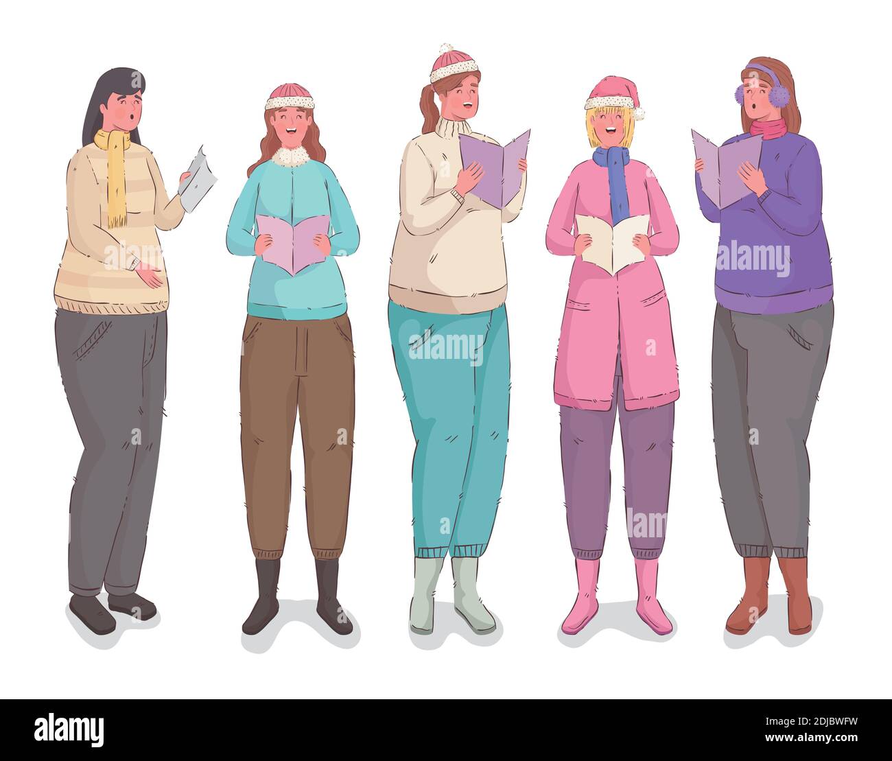 Women group singing Stock Vector Images - Alamy